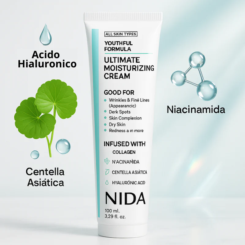NIDA™: Crema Hidratante Avanzada con Colágeno, Niacinamida, Centella A ...